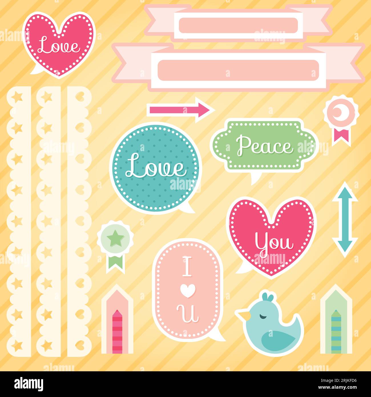 Set sticker vector illustration Stock Vector Image & Art - Alamy