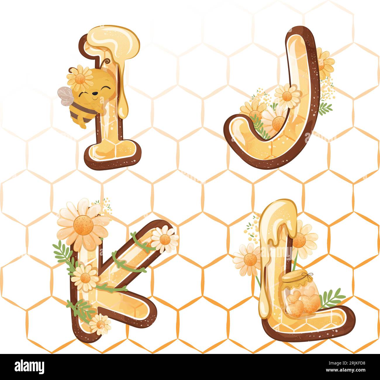Decorative alphabet vector illustration Stock Vector Image & Art - Alamy