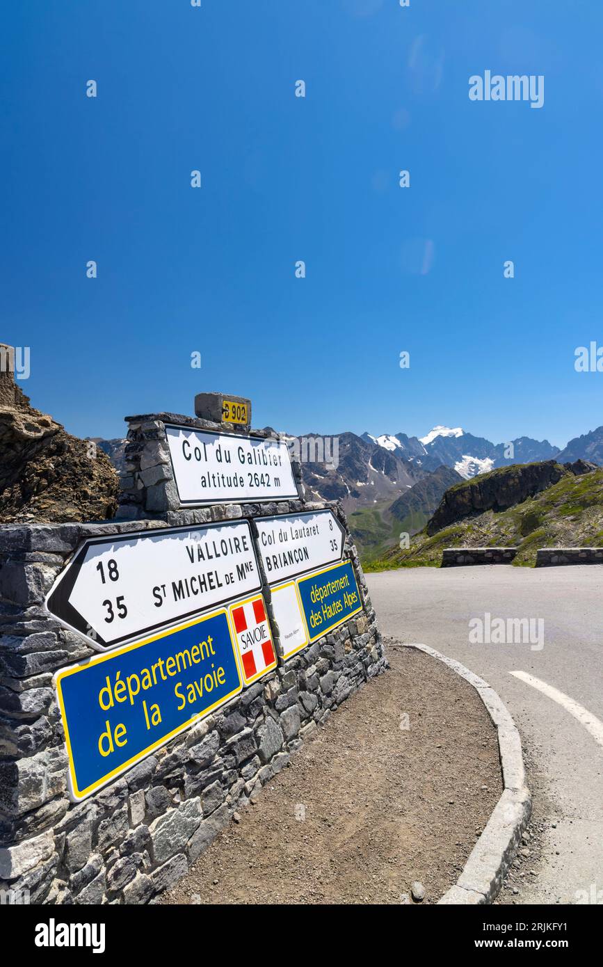 Road to col du galibier hi-res stock photography and images - Alamy