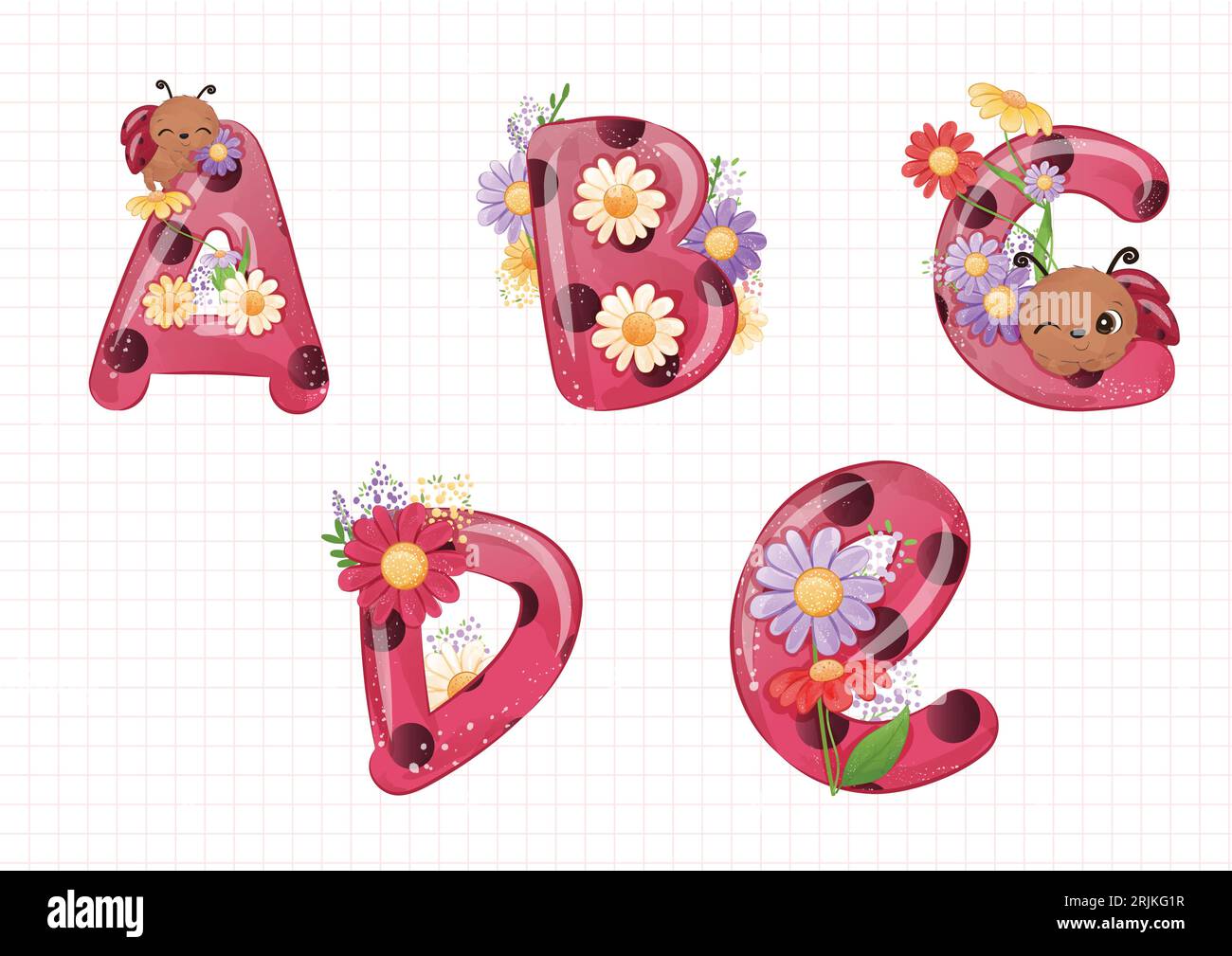 Decorative alphabet vector illustration Stock Vector Image & Art - Alamy