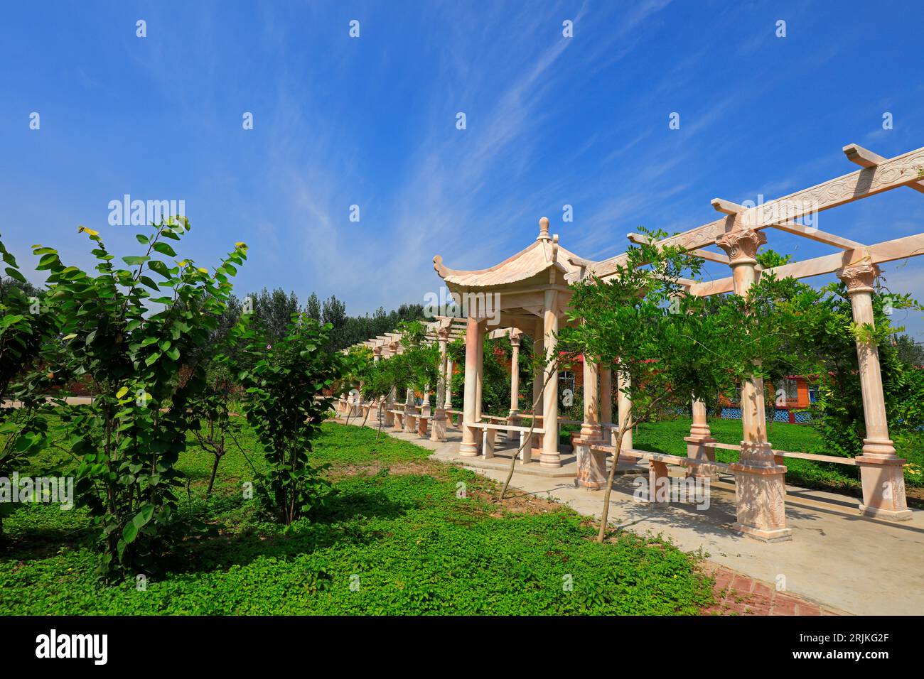 Park promenade architectural landscape Stock Photo - Alamy