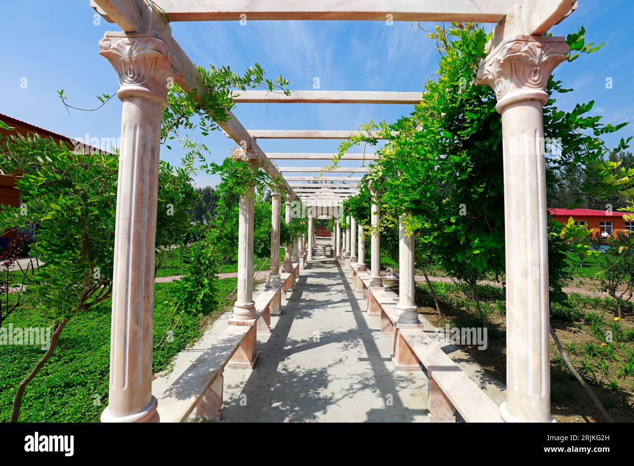Park promenade architectural landscape Stock Photo - Alamy