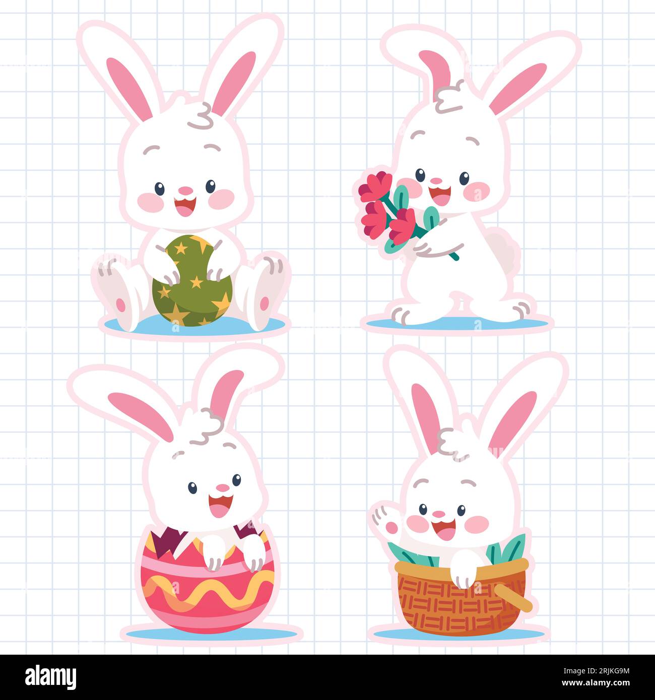 Hand drawn easter bunny collection Stock Vector Image & Art - Alamy