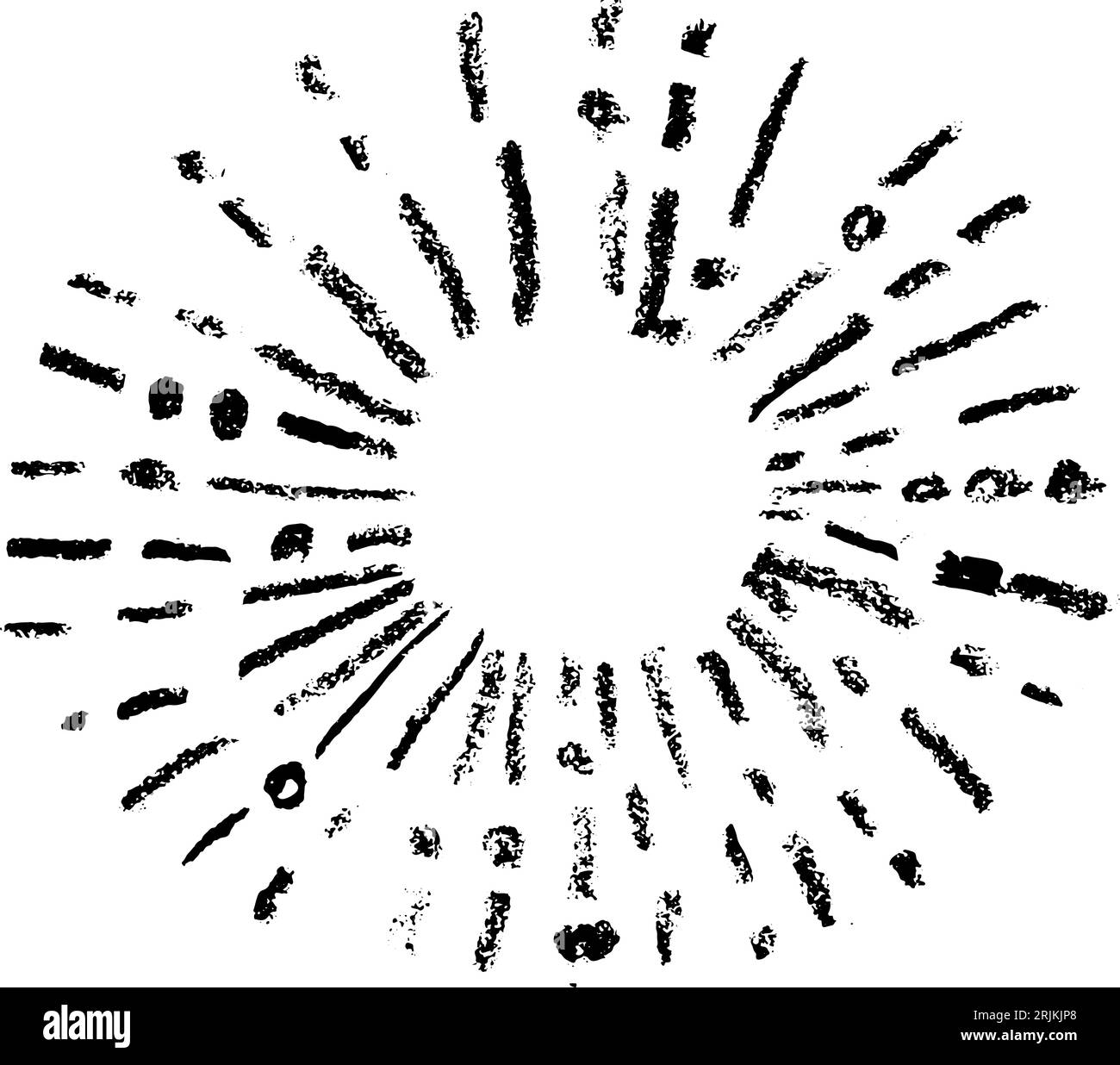 Chalk Hand Drawn Rays Illustration Stock Vector Image & Art - Alamy