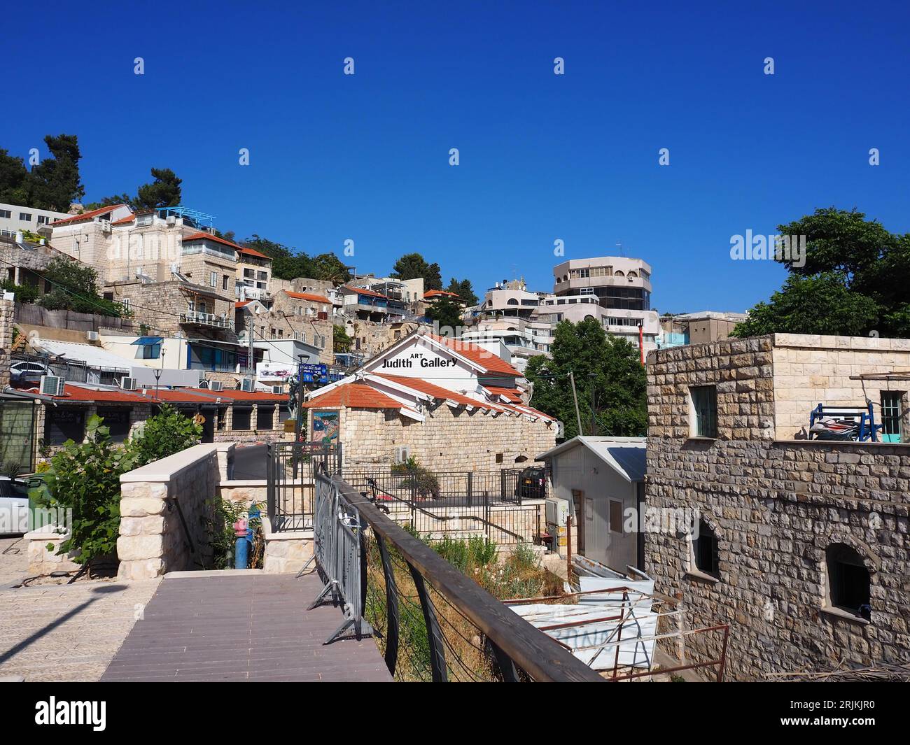 Entrance to the Artists’ Quarter of the Old City of Tzfat Stock Photo ...