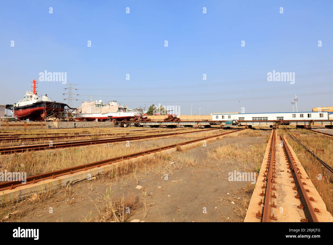 transition pit in a shipyard Stock Photo - Alamy