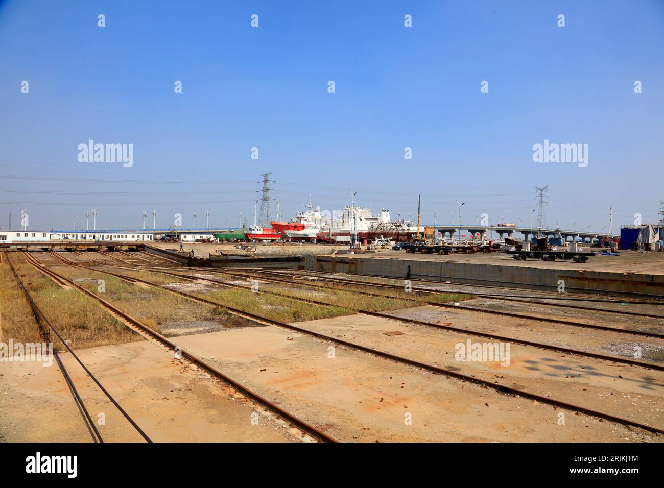 transition pit in a shipyard Stock Photo - Alamy