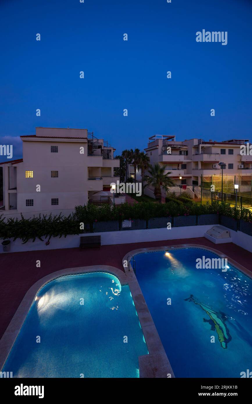 Residential Pools At Night