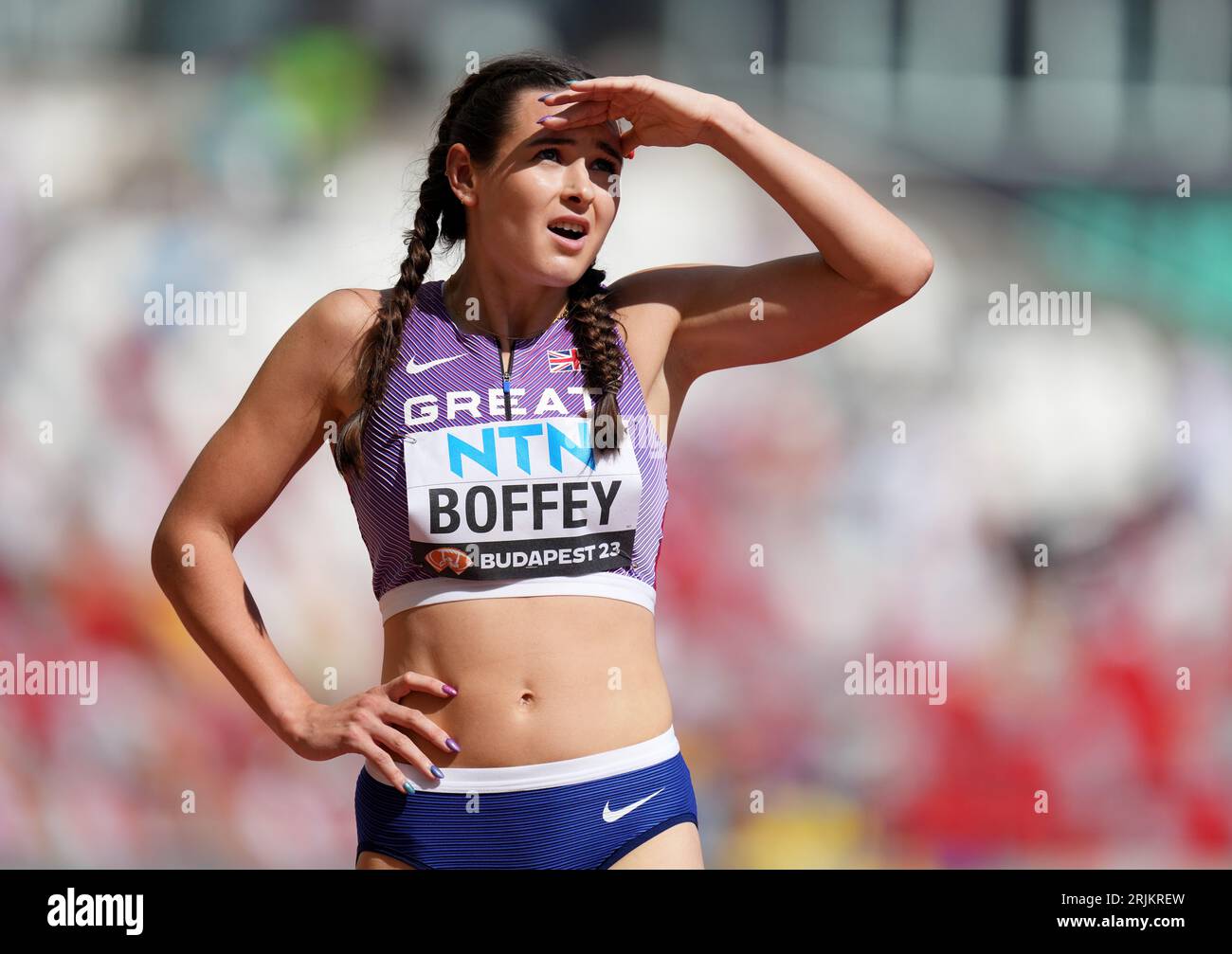 Great Britain's Isabelle Boffey following the women's 800m heats on day ...