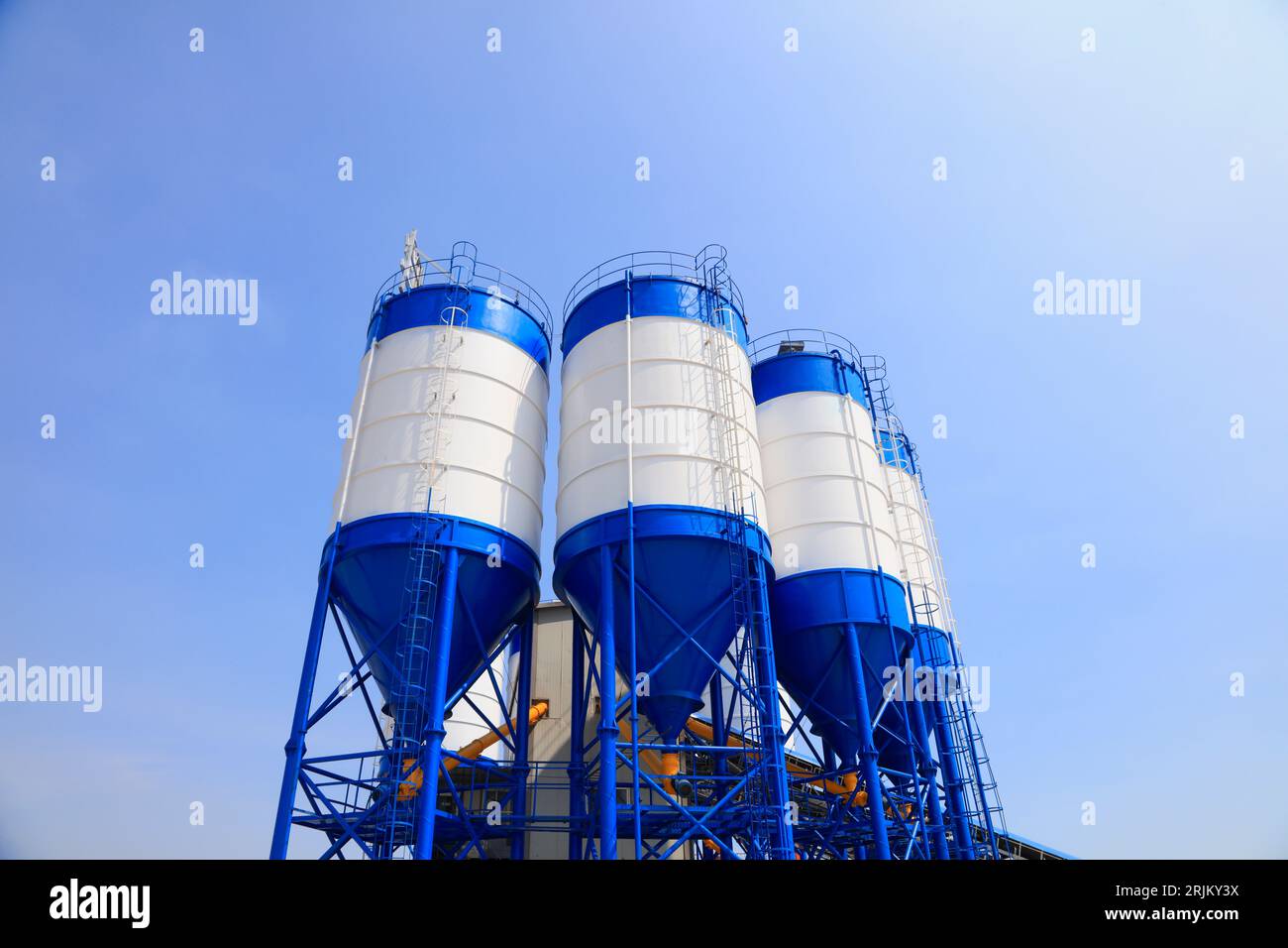 Commercial concrete mixing plant mechanical equipment in a factory ...