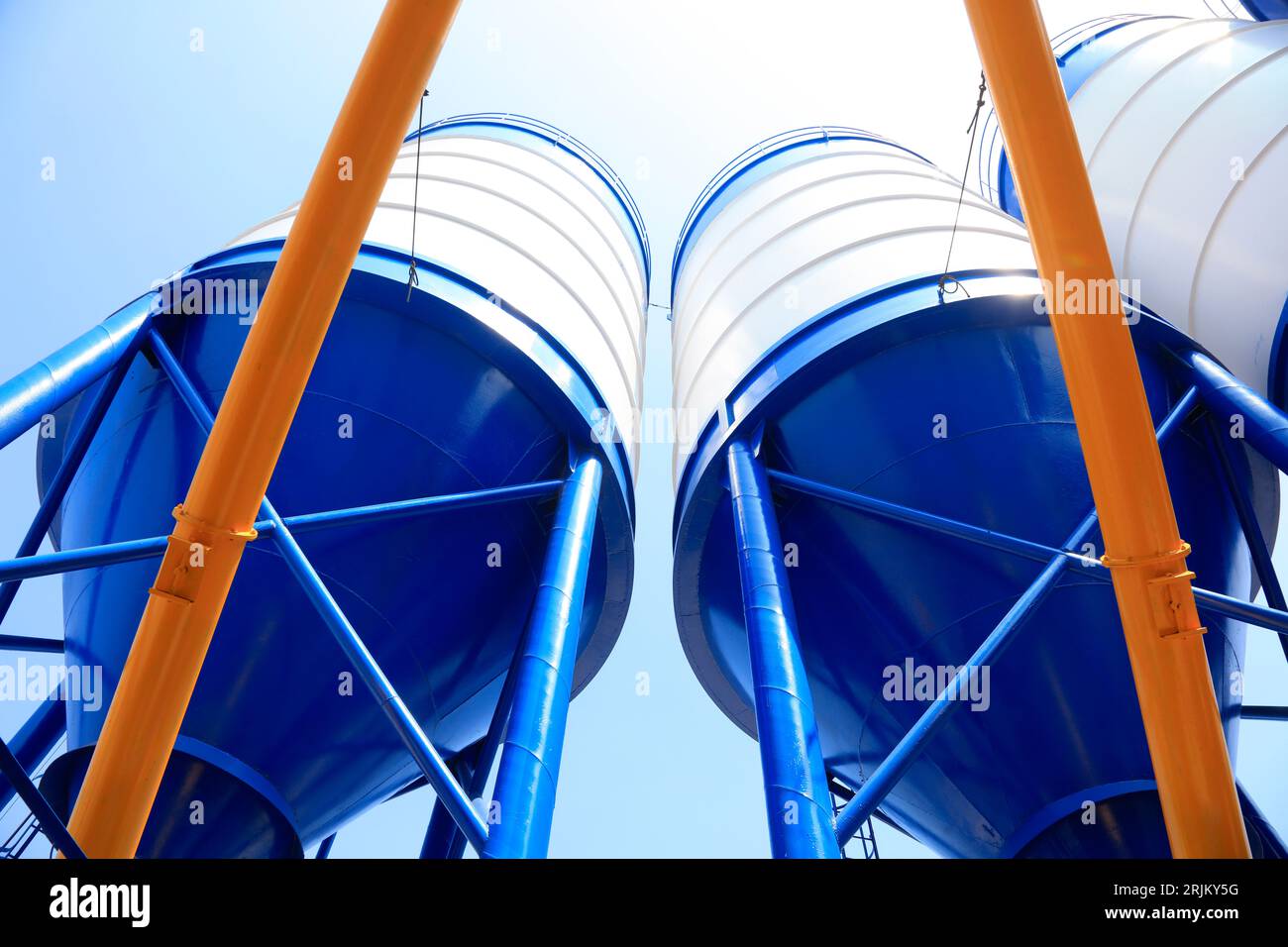 Commercial concrete mixing plant mechanical equipment in a factory ...