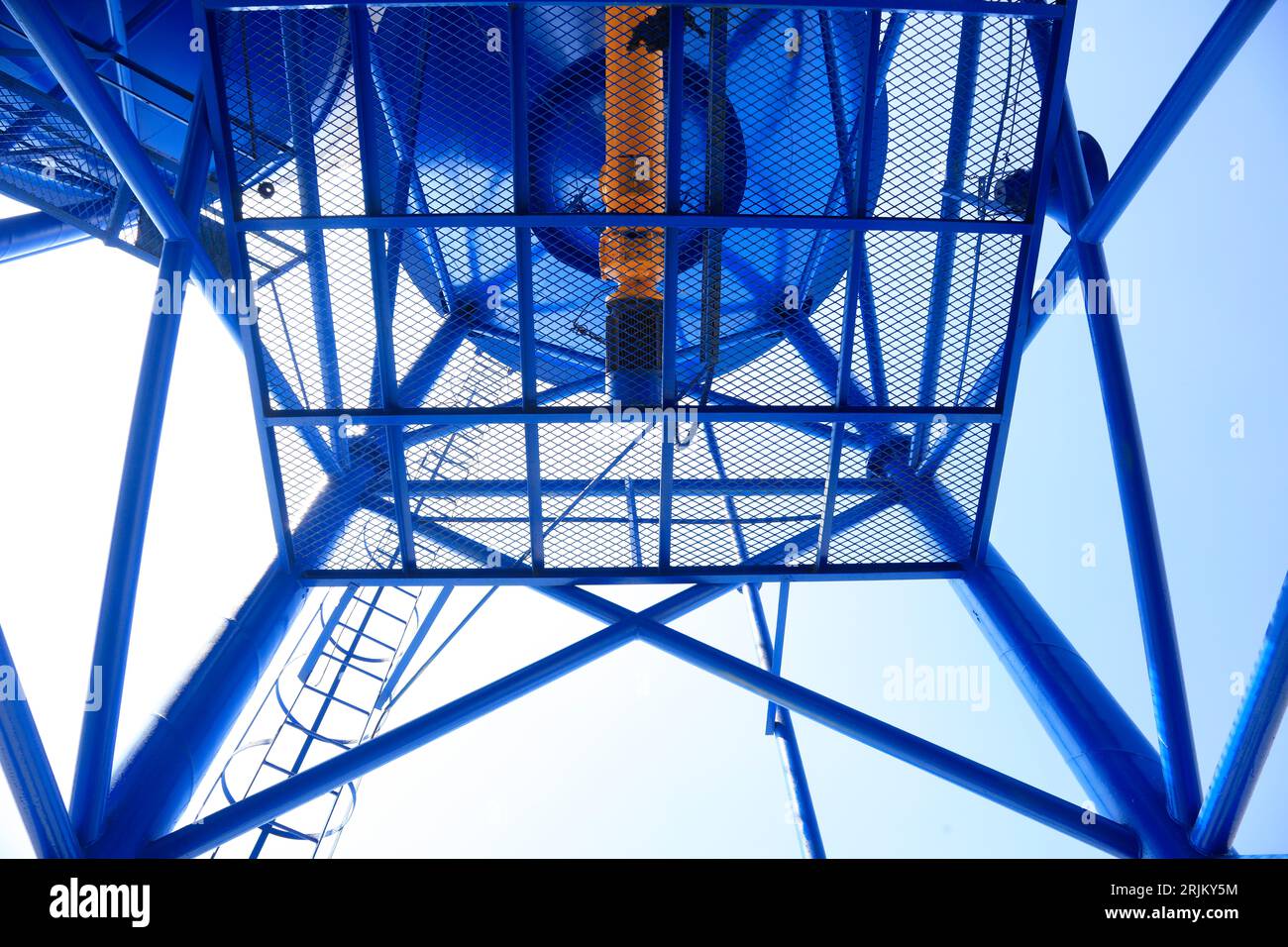 Commercial concrete mixing plant mechanical equipment in a factory ...