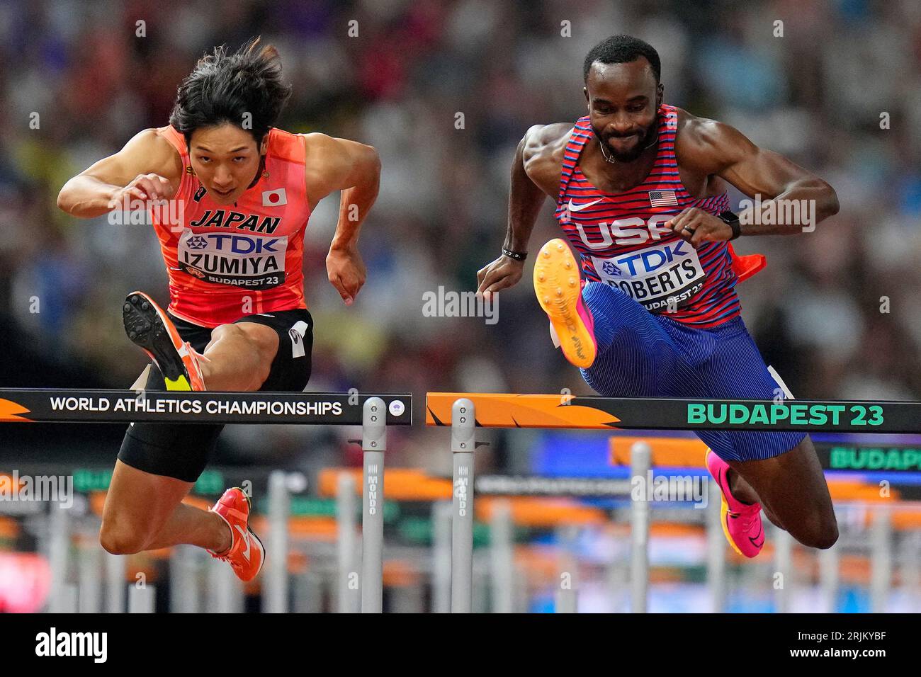 Shunsuke Izumiya, of Japan and Daniel Roberts, of the United States ...