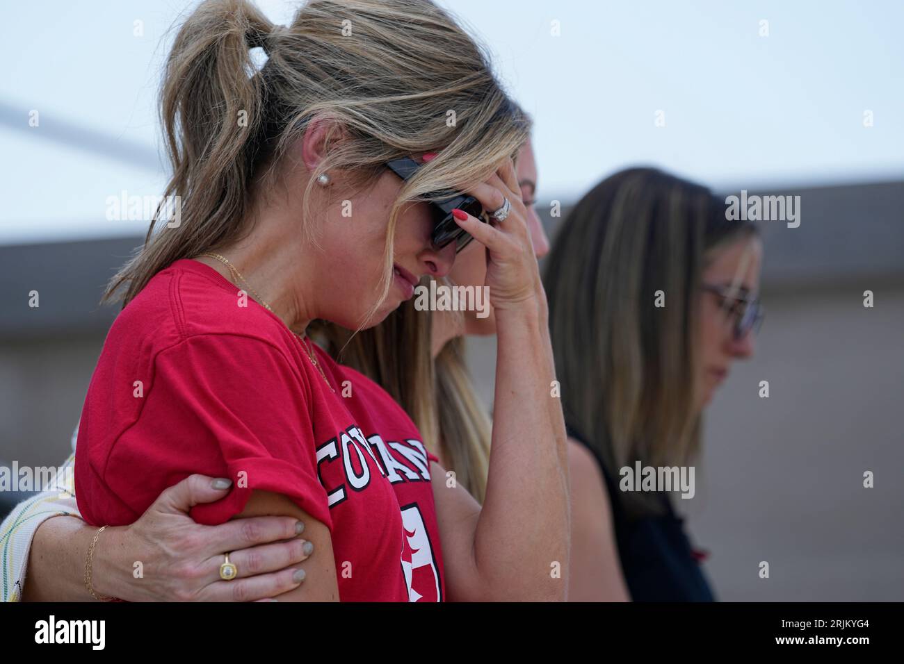 Covenant School parent Mary Joyce gets emotional during a Covenant ...