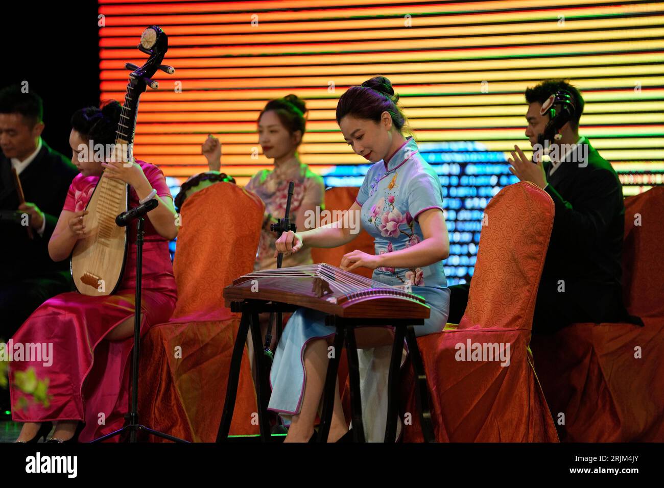 China national traditional Orchestra, performs during the Chinese ...
