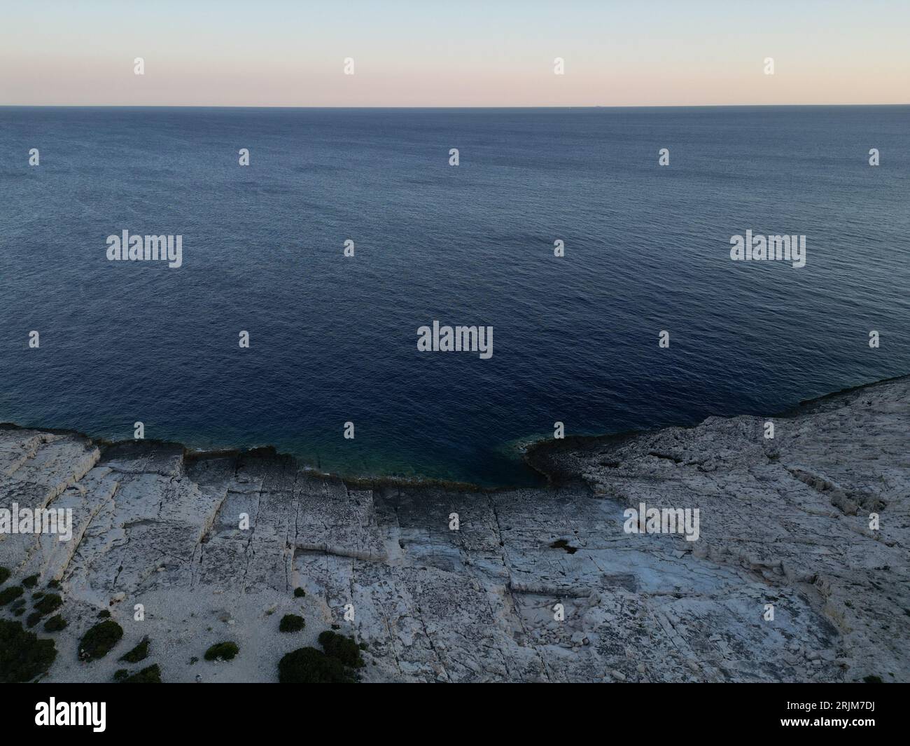 at sunset Vis Island, in Italian Lissa, island of Croatia in the ...
