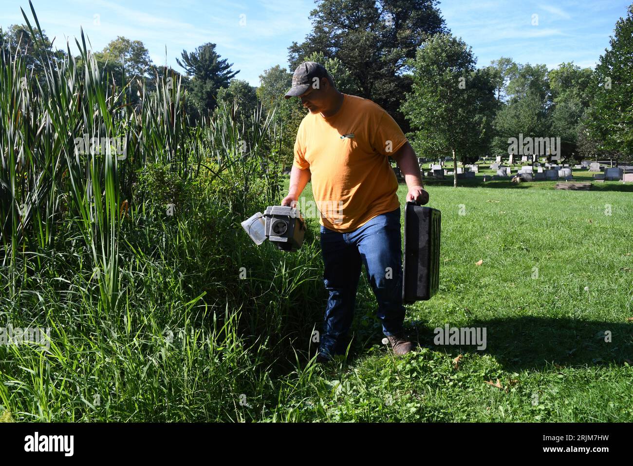 Kyle Schutt, insect management technician for the Schuylkill ...