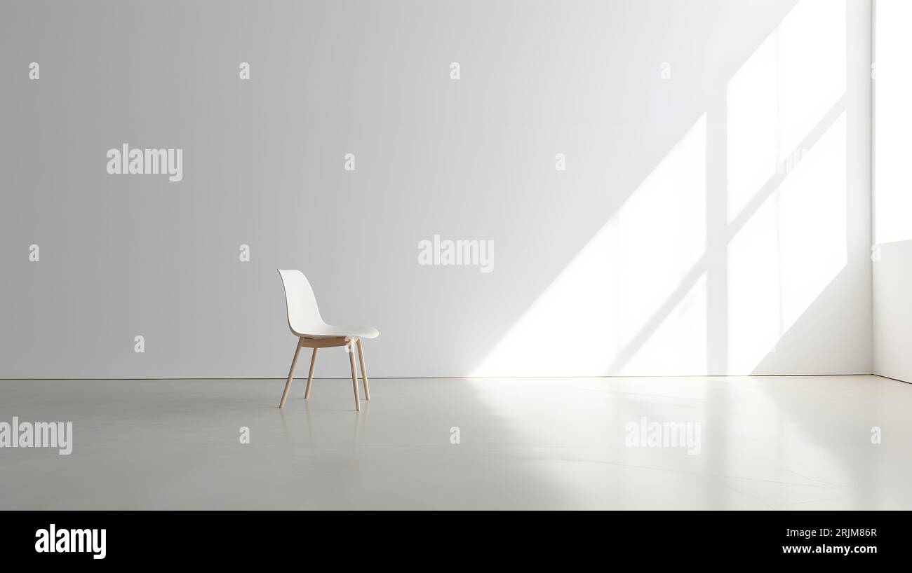 Lone chair in empty room hi-res stock photography and images - Alamy