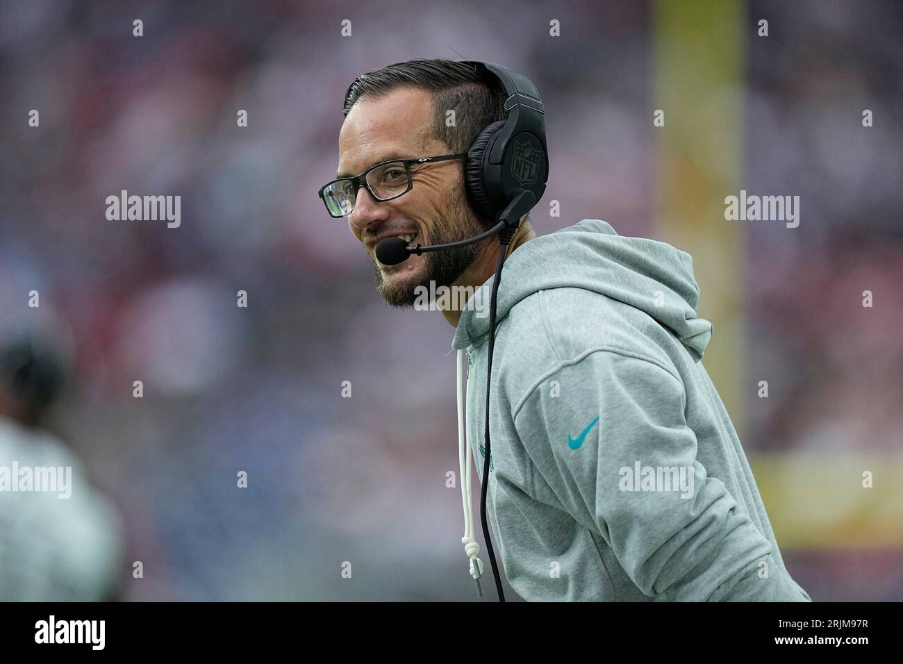 Miami Dolphins head coach Mike McDaniel during an NFL preseason ...