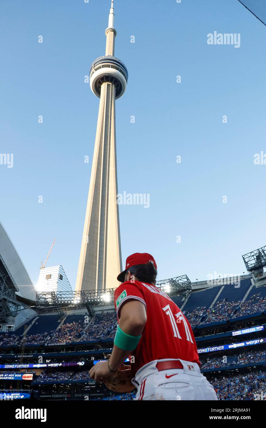 TORONTO, ON - JULY 31: Toronto Blue Jays shortstop Bo Bichette (11 ...