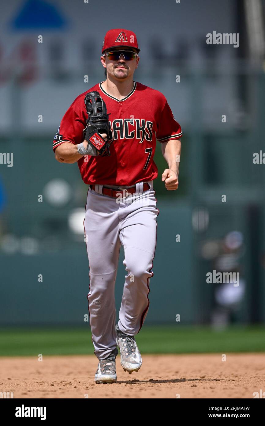 DENVER, CO - AUGUST 16: Arizona Diamondbacks Outfield Corbin Carroll (7 ...