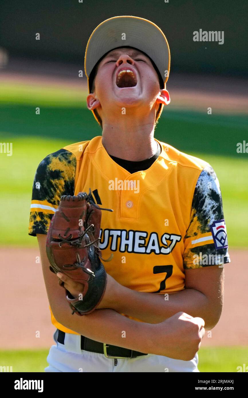 Nolensville, Tenn.'s Lucas McCauley celebrates getting the final out of ...