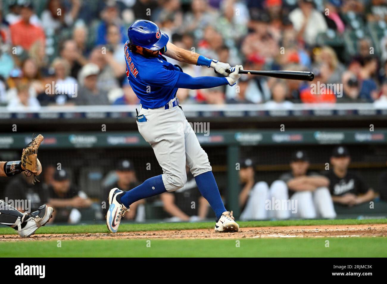 Chicago Cubs' Dansby Swanson hits a two-run home run against Detroit ...