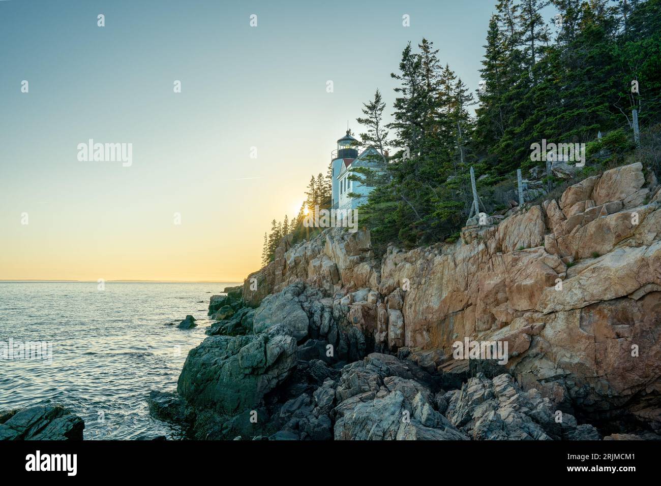 An idyllic view of the Bass Harbor Head Light Station, Acadia National ...