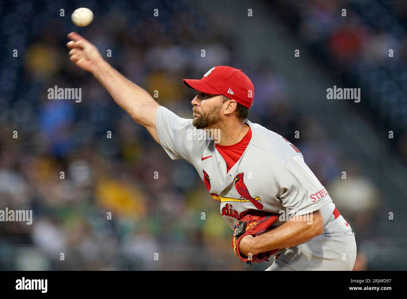 St. Louis Cardinals starting pitcher Adam Wainwright delivers against ...