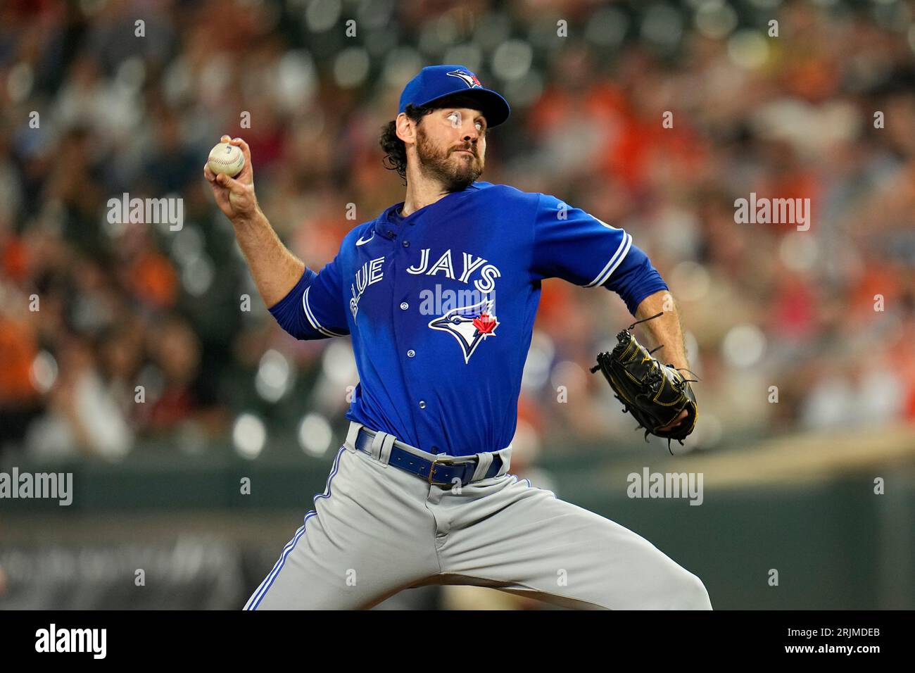 Toronto Blue Jays relief pitcher Jordan Romano throws to the Baltimore ...