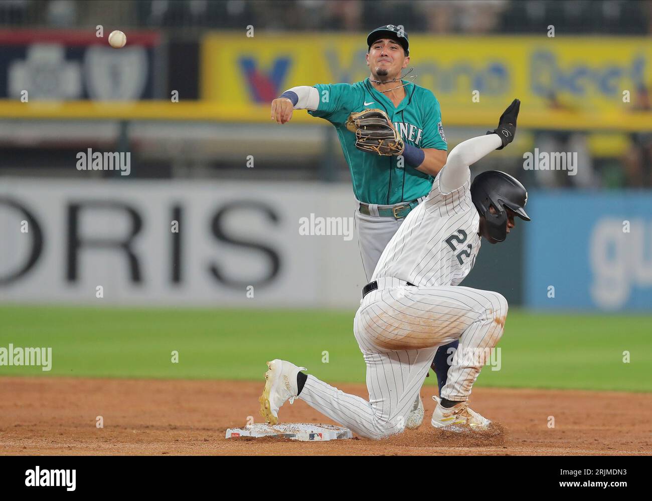 CHICAGO, IL - AUGUST 22: Seattle Mariners third baseman Josh Rojas (4 ...