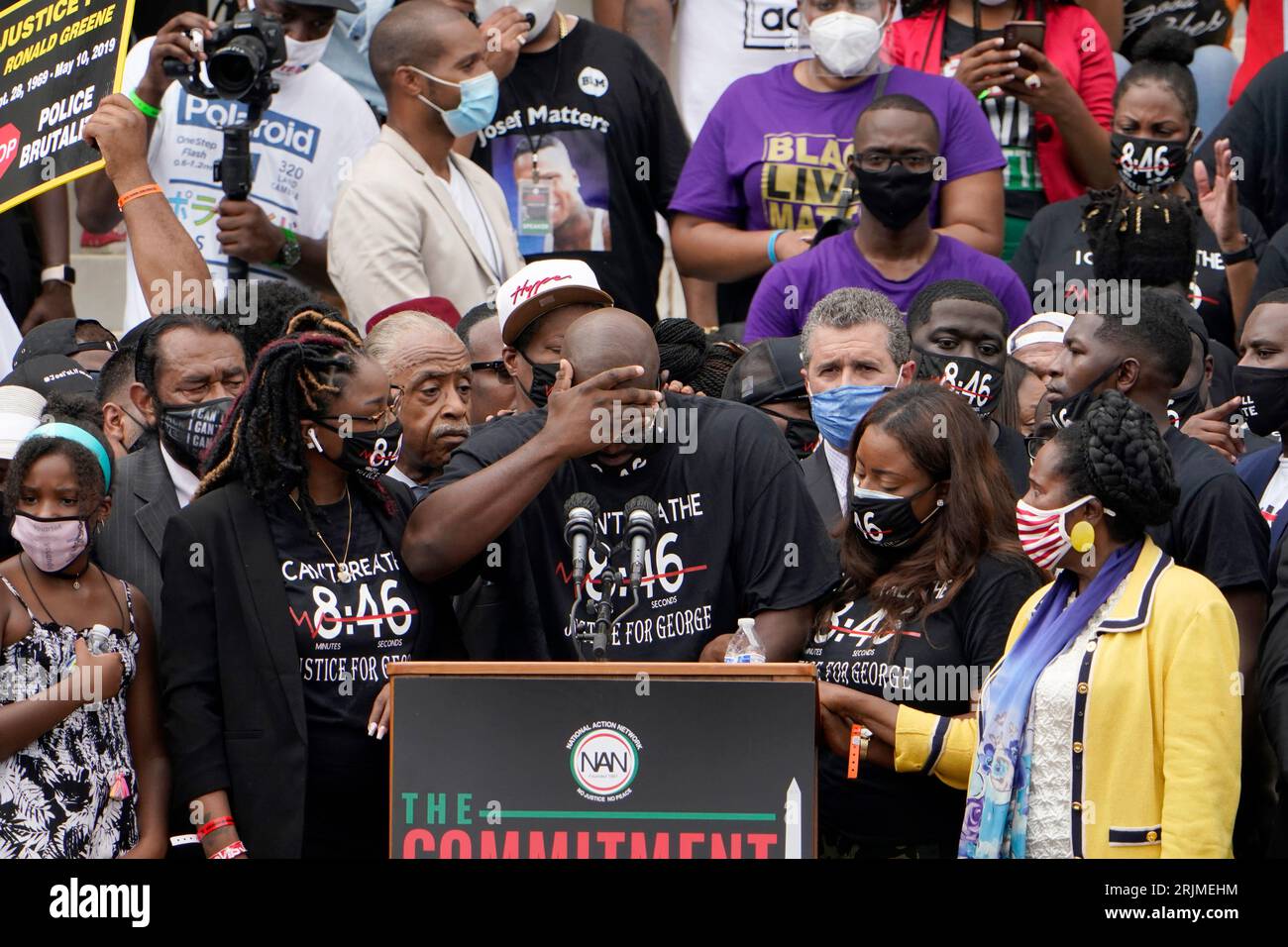 FILE - Philonise Floyd, brother of George Floyd, speaks at the March on ...
