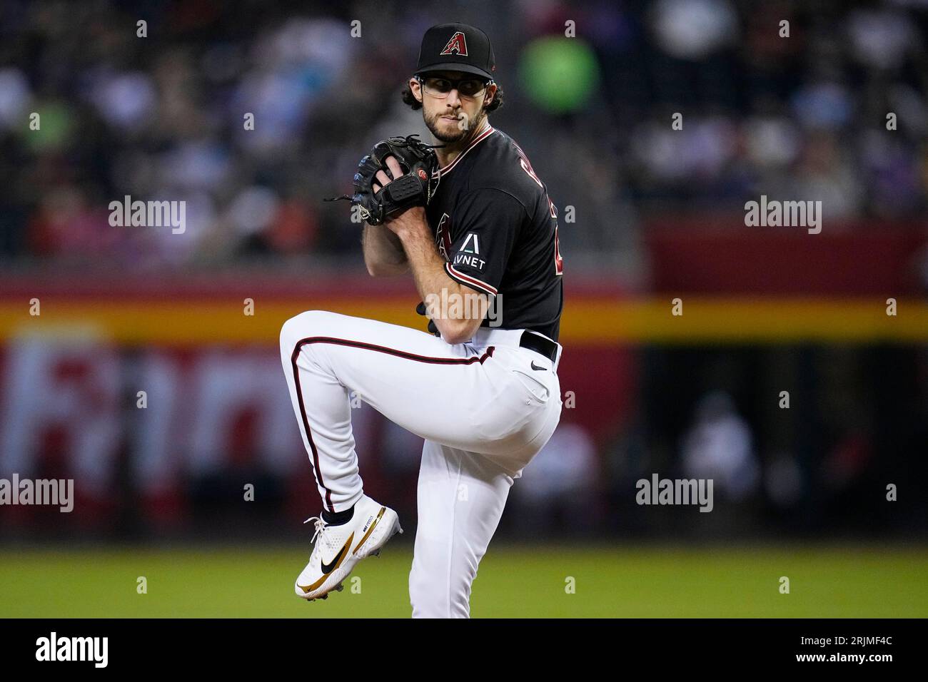 Arizona Diamondbacks starting pitcher Zac Gallen throws against the ...