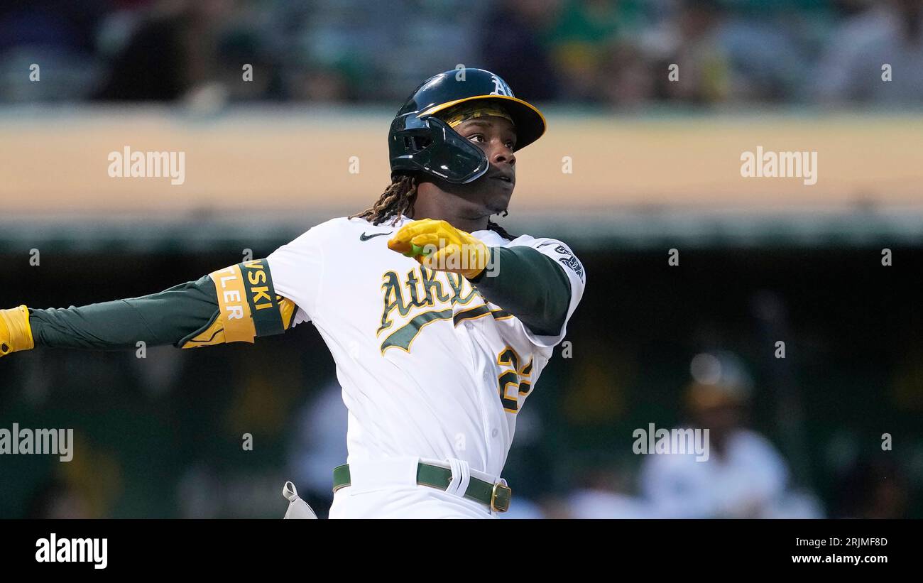 Oakland Athletics' Lawrence Butler during a baseball game against the ...