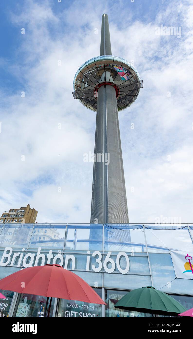 Brighton, united kingdom, 23, August 2023 The British Airways i360 ...