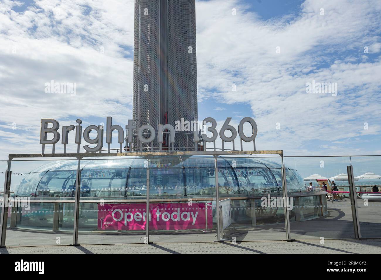 Brighton, united kingdom, 23, August 2023 The British Airways i360 ...