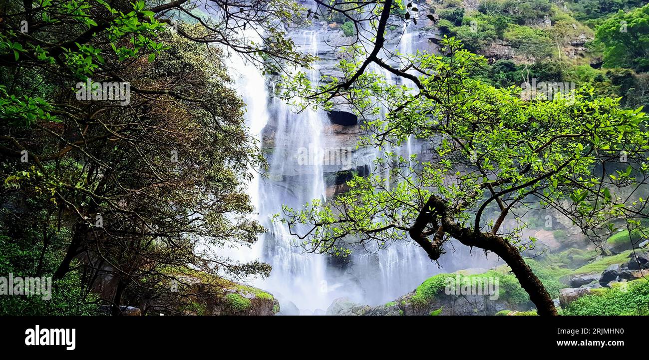 The timeless dance of water mesmerizes, as the waterfall weaves its ...
