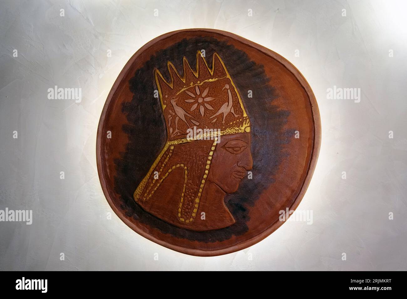 A coin with the carved profile of the Armenian king Tigranes the Great ...