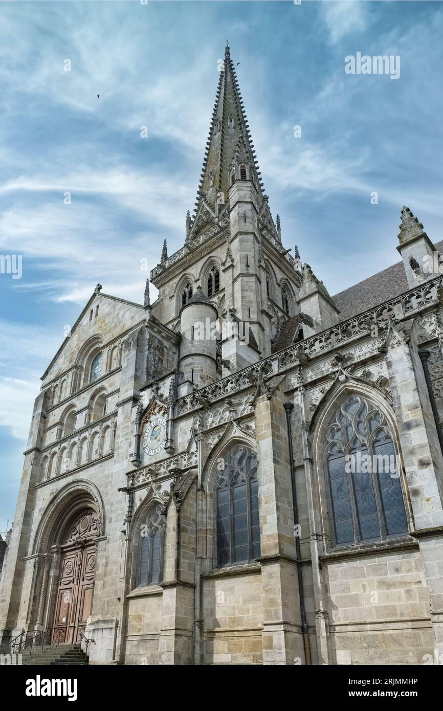Autun, ancient city in Burgundy, the Saint-Lazare cathedral in the ...
