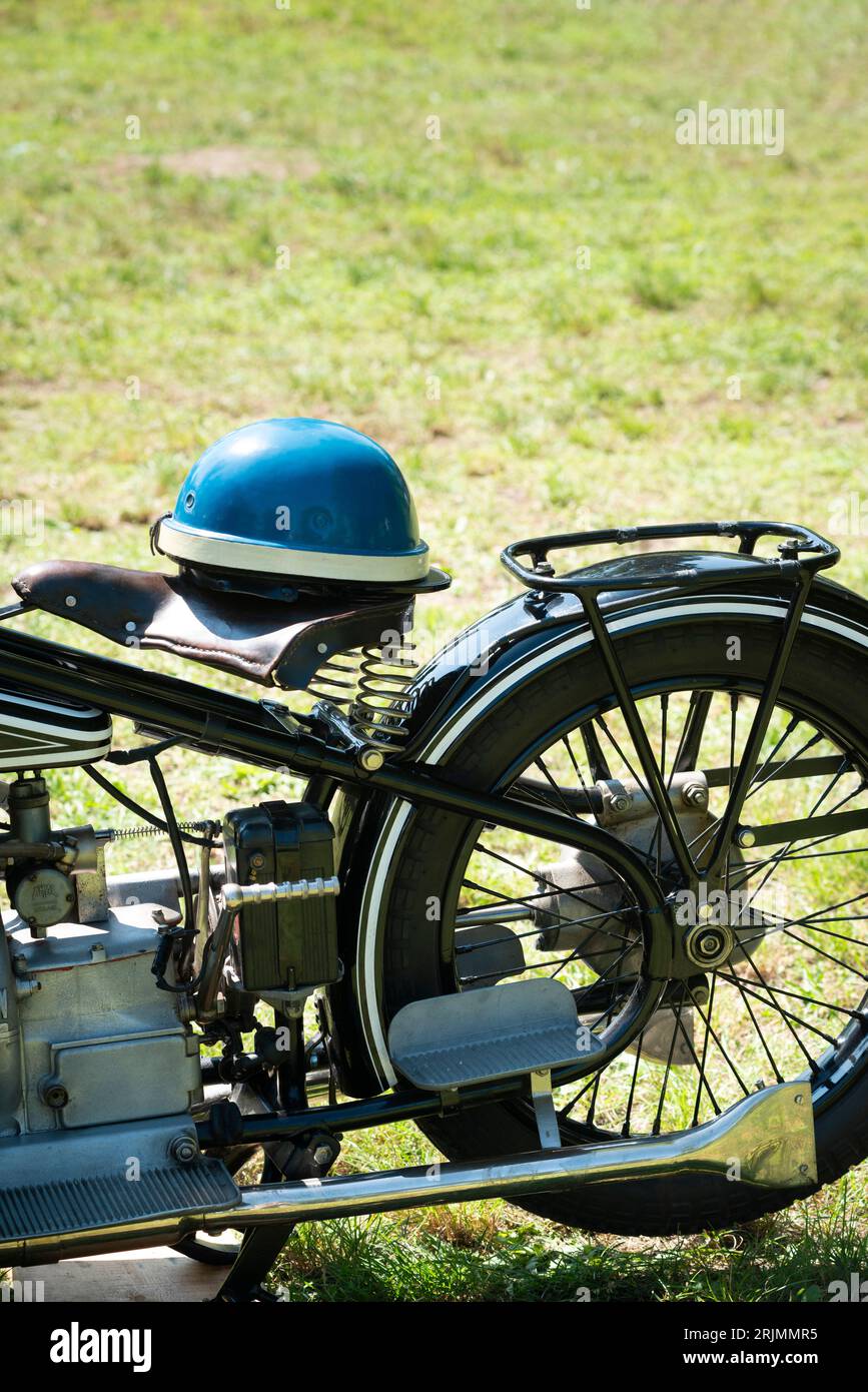 Italy, Lombardy, Meeting of Vintage Motorcycle, Helmet Stock Photo - Alamy