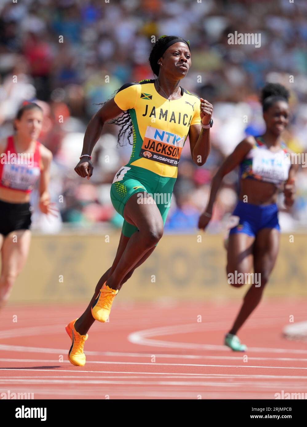 Jamaica's Shericka Jackson during the women's 200m heats on day five of ...
