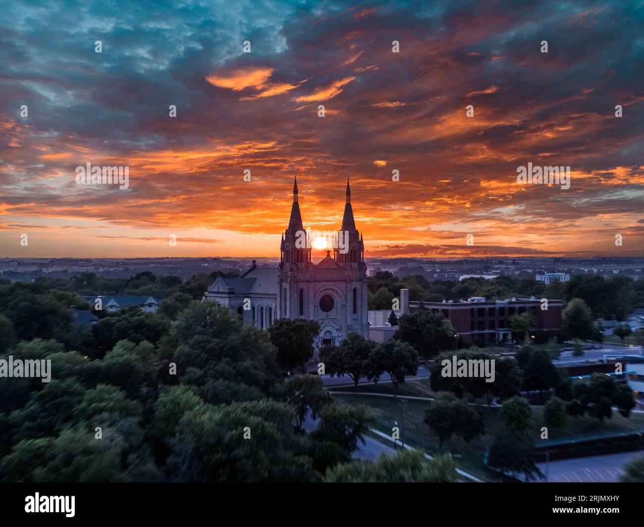 Two spires hi-res stock photography and images - Alamy