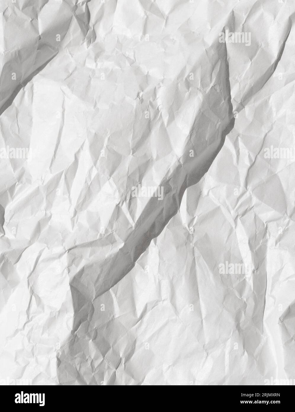 White crumpled paper texture for background. White battered paper ...