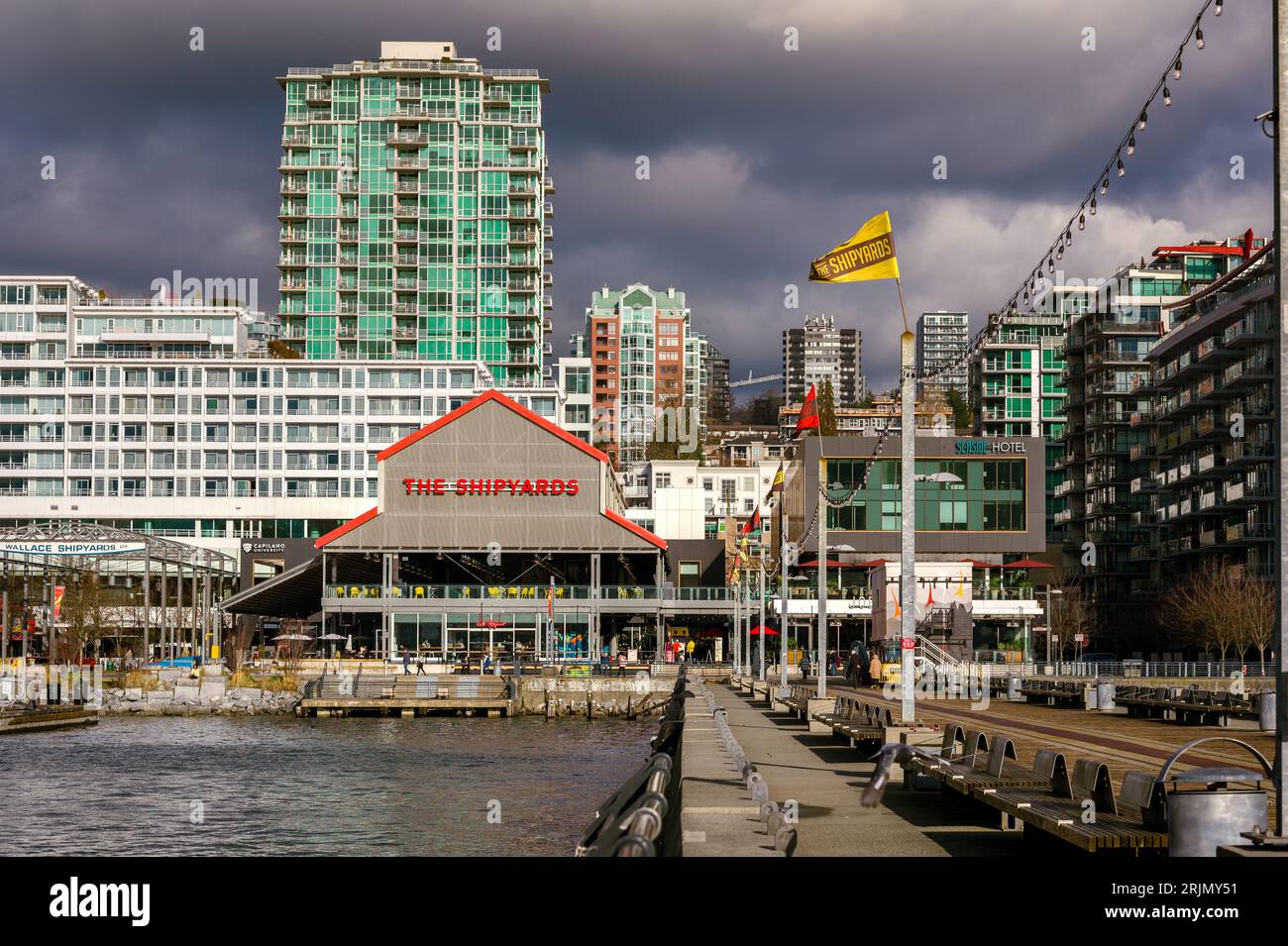 The North Vancouver shipyards, featuring commercial restaurants and ...