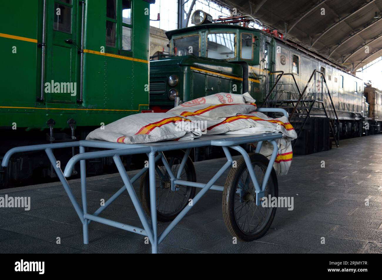 Old train mail sack hi-res stock photography and images - Alamy