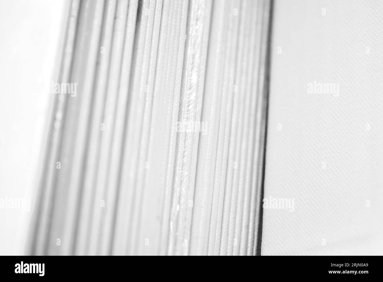 Primed canvas panel. Paper samples for printing house. Cross section of ...