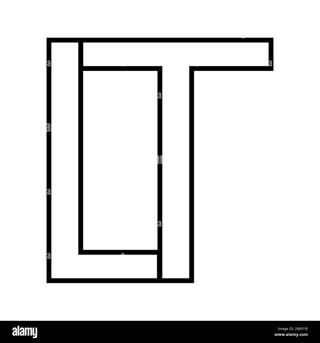 Logo sign lt tl icon double letters logotype t l Stock Vector Image ...