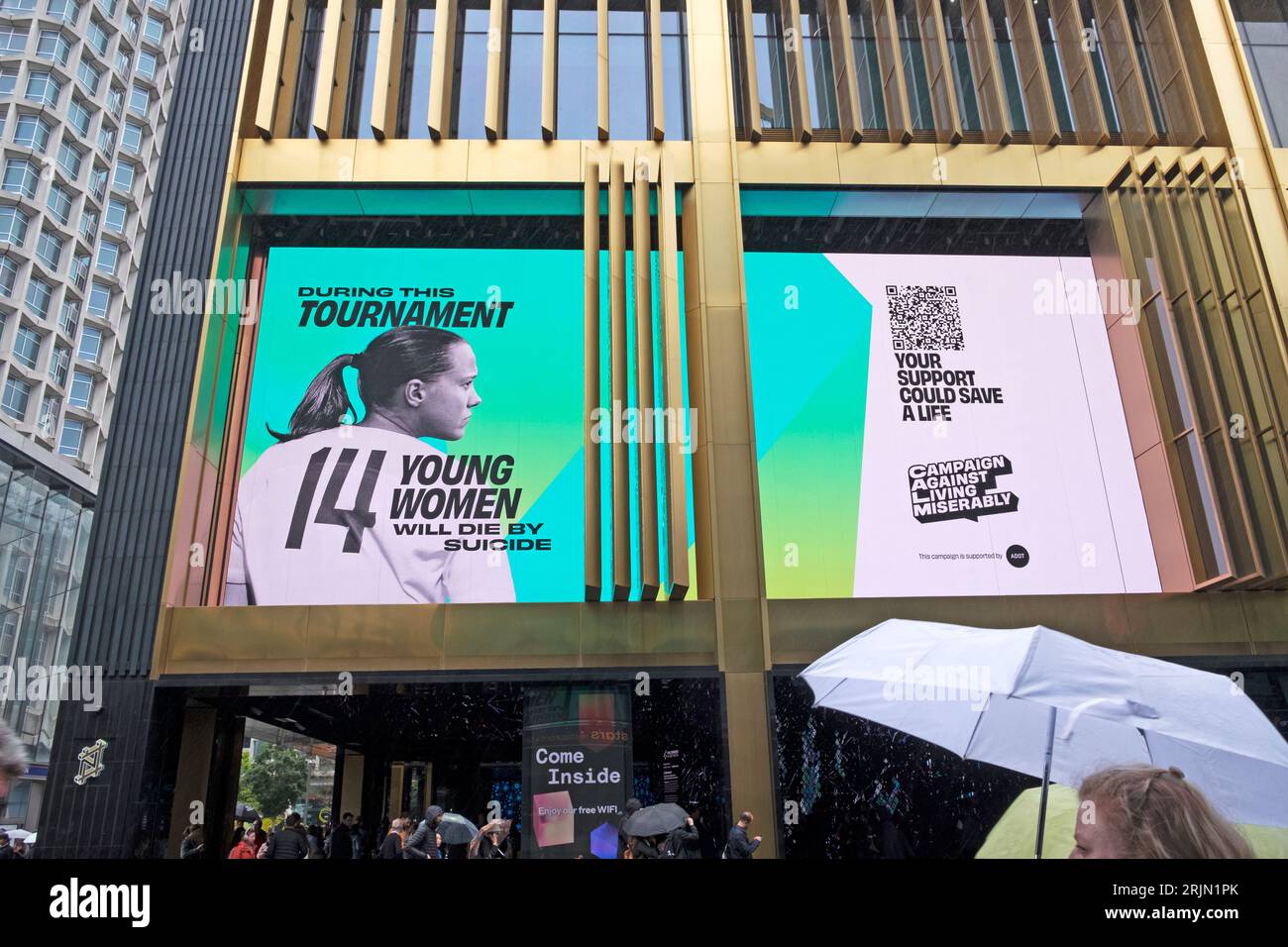 Campagn Against Living Miserably (CALM) anti suicide advert during ...