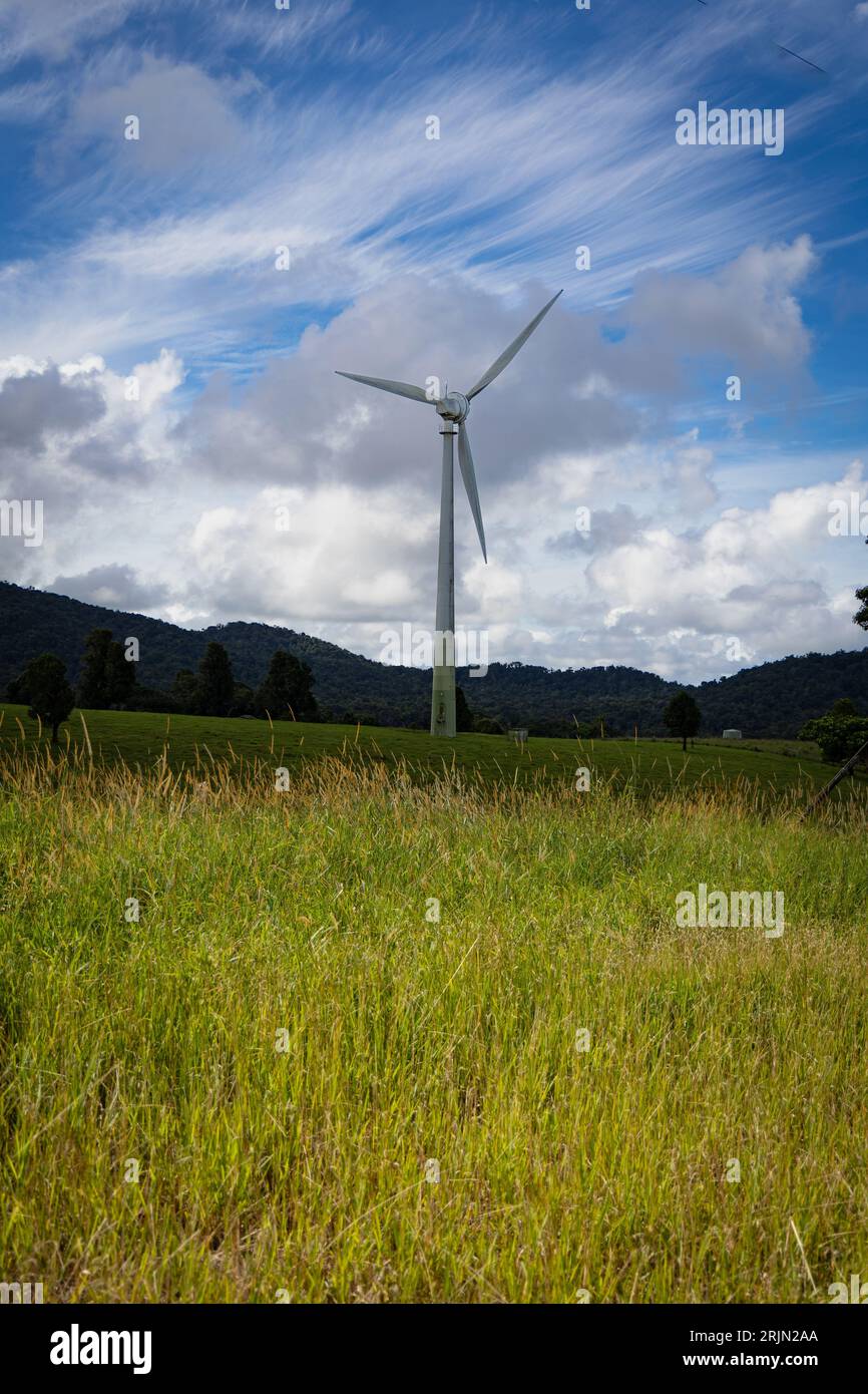 A windmill from Tablelands with a blue sky background, Cairns ...