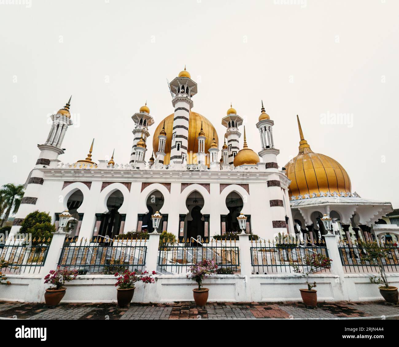 A majestic view of the Ubudiah Mosque in Kuala Kangsar, Perak, Malaysia ...